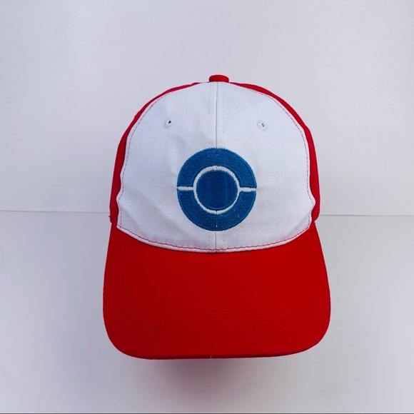 Pokemon | Accessories | Pokemon Red White With Blue Logo Cap Hat ...